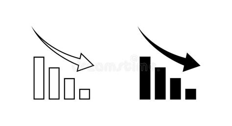 Decrease Bar Chart Icon In Generic Style Market Crash Concept Stock