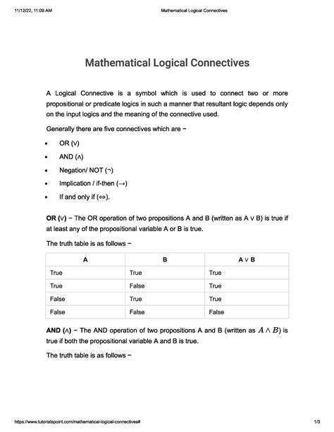 Complete Set Of Logical Connectives At Luca Glossop Blog