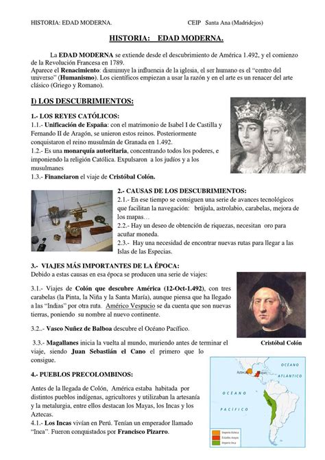 Historia Edad Moderna Spanish Artofit