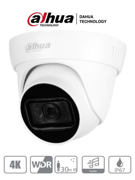DAHUA DH HAC HDW1801TL A Camara Domo 4k 8 Megapixeles con Micrófono