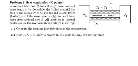 Solved Please Be Clear Problem 3 Heat Conduction X Points A Constant
