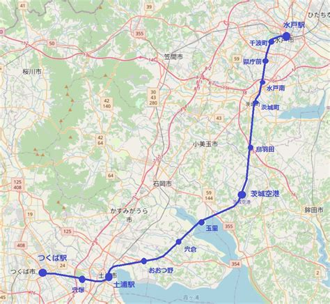 Tx（つくばエクスプレス）の延伸ルートを考える たーぼうのへや