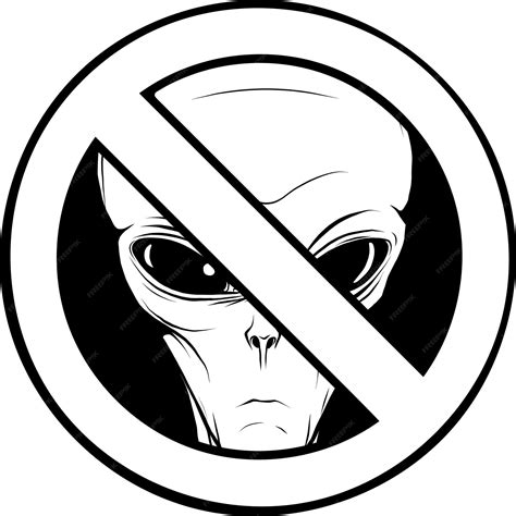 Premium Vector Vector Outline Alien Head Vector Illustration