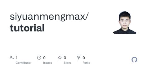 Github Siyuanmengmaxtutorial