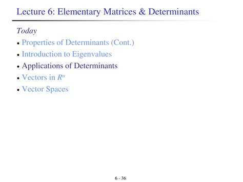 PPT Eigenvalues Determinants And Vector Spaces PowerPoint Presentation ID
