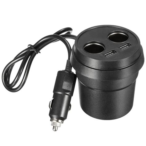Dual Usb Car Cigarette Lighter Charger Power Socket Adapter 12v Outlet