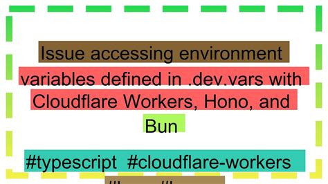 Issue Accessing Environment Variables Defined In Devvars With Cloudflare Workers Hono And