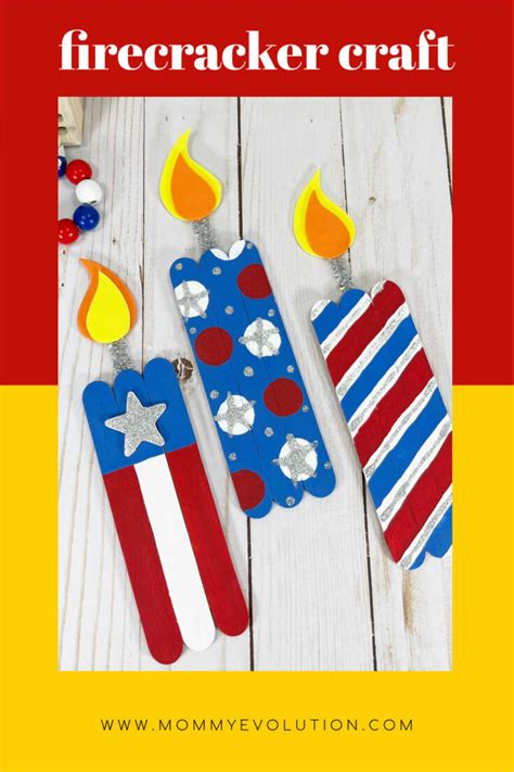 Dollar Store Firecracker Craft Mommy Evolution