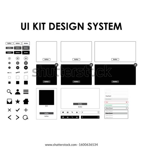 Ui Kit Standardization Component Design System Stock Vector Royalty Free 1600636534 Shutterstock