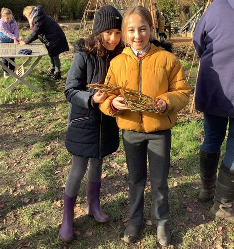 Potters Gate Pupils From Farnham Weave Willow To Feed The Birds