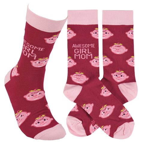 Awesome Girl Mom Socks Primitives By Kathy