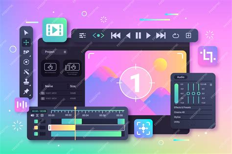 Premium Vector Gradient Editing Software Illustration