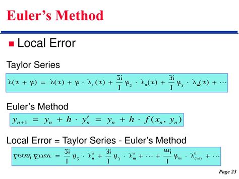 Ppt Chap 2 Numerical Methods For First Order Differential Equations