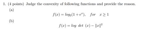 Solved Points Judge The Convexity Of Following Chegg