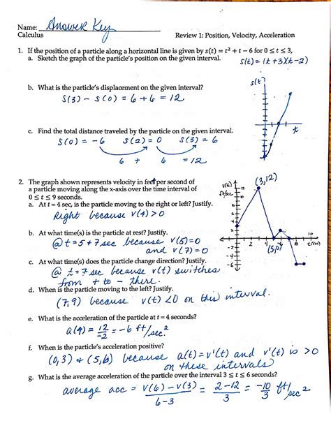 Velocity Review 1 AK Physics Studocu