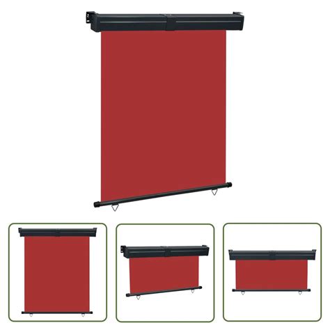 The Living Store Markiza Boczna Na Balkon 145x250 Cm Czerwona Markiza Balkonowa The