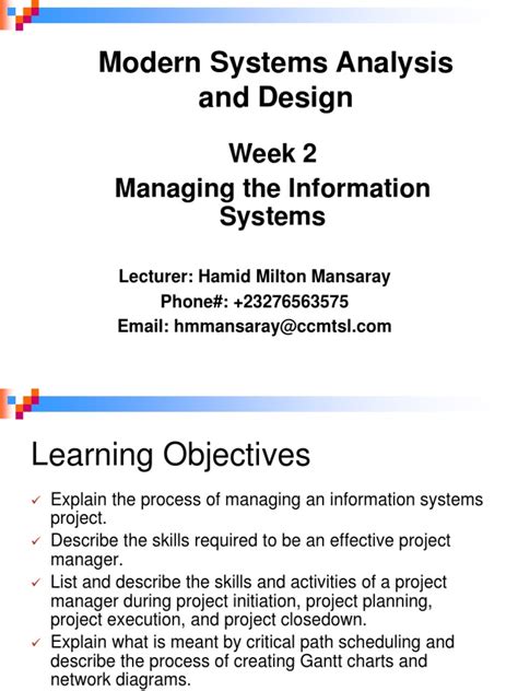 Chapter3 Managing The Information Systems Project Pdf Computing