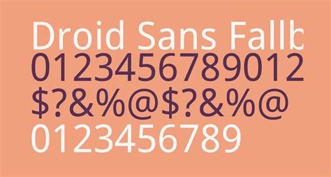 Droid Sans Fallback Free Font What Font Is