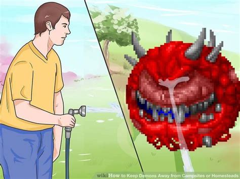 Man Spraying Cacodemon Cacodemon Know Your Meme