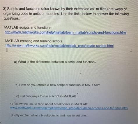 Solved 3 Scripts And Functions Also Known By Their