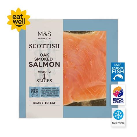 Mands Scottish Oak Smoked Salmon Slices Ocado