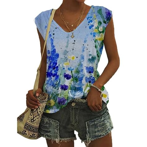 Модни потници с 3d принт с пеперуди и цветя Дамски летни улични дрехи Големи жилетки с V образно