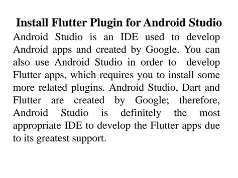 Solution Install Flutter Plugin For Android Studio Studypool