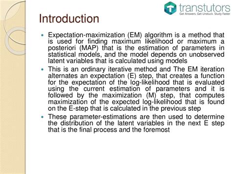 Em Algorithm Statistics
