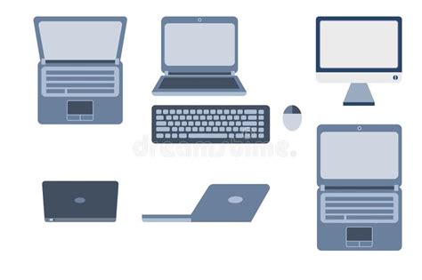 Keyboard Laptop Isolated Vector Flat Graphic Design Computer Icon