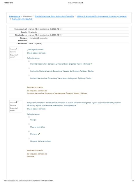 Ecnt Modulo 2 Pdf Transplante De Organo Donación De Organos