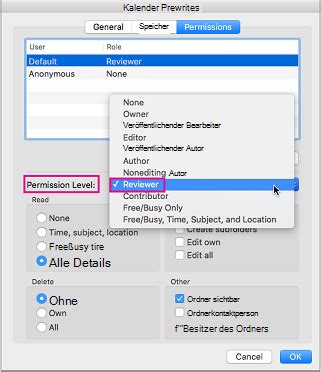 Freigeben Ihres Kalenders in Outlook für Mac