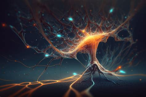 Neural Network Light Energy Design Stock Illustration Illustration Of