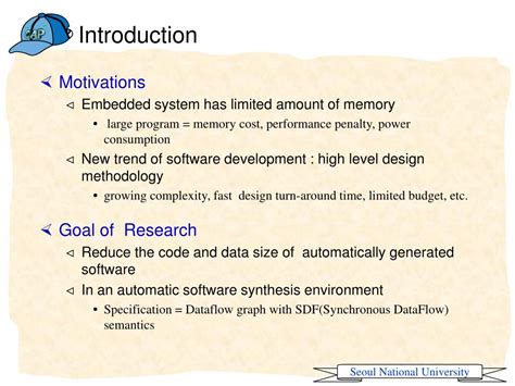 Ppt Memory Efficient Software Synthesis From Dataflow Graph