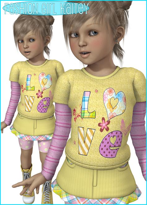Fashion Girl Kaitey 3d Figure Assets Divabugdesigns