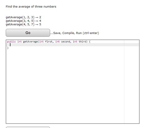 Solved Find The Average Of Three Numbers GetAverage Chegg