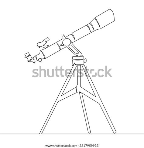 Continuous One Single Line Drawing School Stock Vector Royalty Free