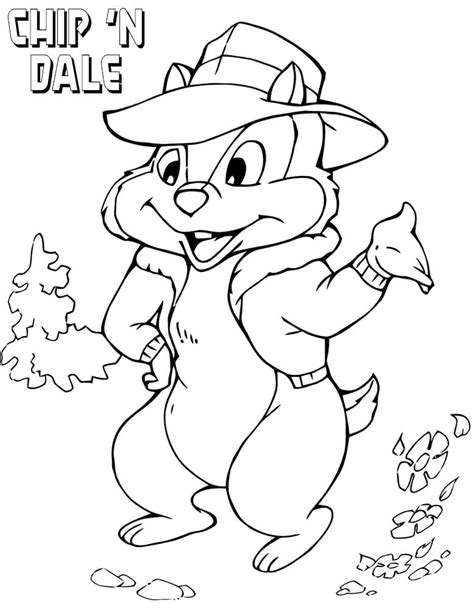 Tô Màu Chip Và Dale Gặp Nguy Hiểm Trang Tô Màu Cho Bé