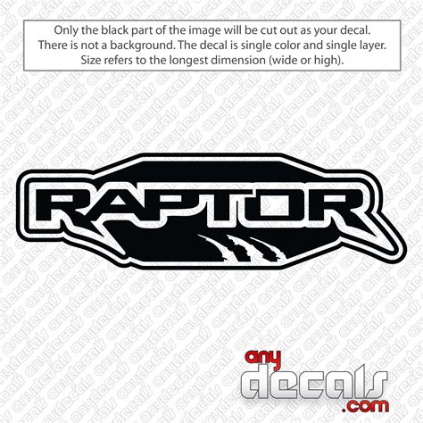 Ford Raptor Emblem Outline Decal Sticker