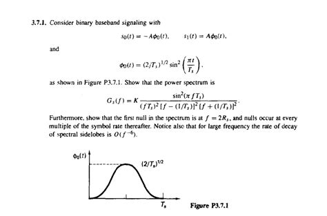 Solved Consider Binary Baseband Signaling With Chegg Com