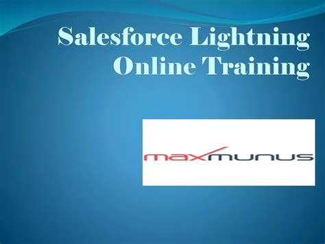 PPT Salesforce Lightning Training By MaxMunus PowerPoint Presentation ID