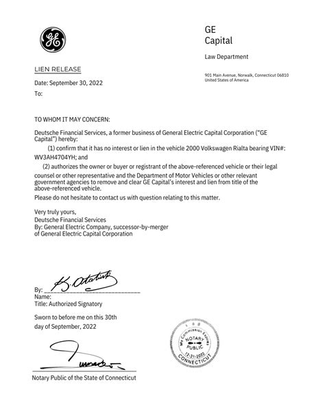 How Long Does It Take To Get A Lien Release Letter Lien Release