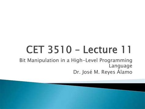 Ppt Cet 3510 Lecture 11 Powerpoint Presentation Free Download Id