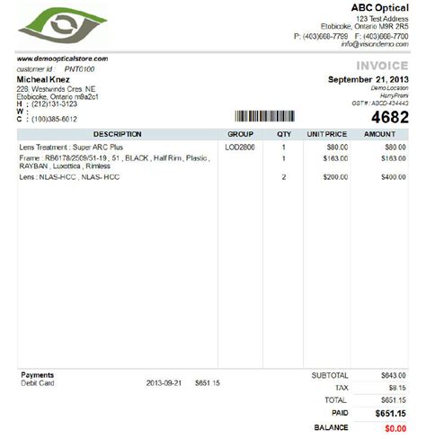 Visionpro Pos Optician Software Invoices And Lab Orders