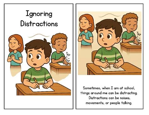 Ignoring Distractions Social Story Sel Skills Elementary Tpt