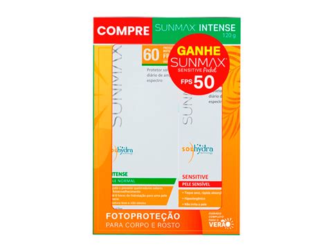 Kit Protetor Solar Sunmax Intense F60 120g Grátis Protetor Solar Sunmax