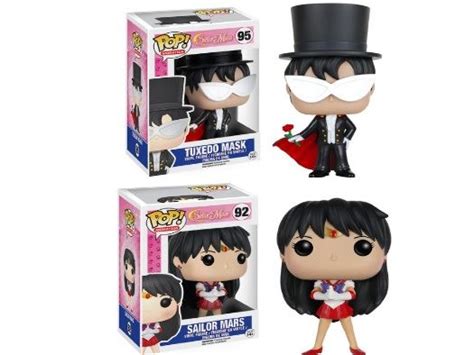Funko Pop Sailor Moon Sailor Mars And Tuxedo Mask Vinyl Figure Set New