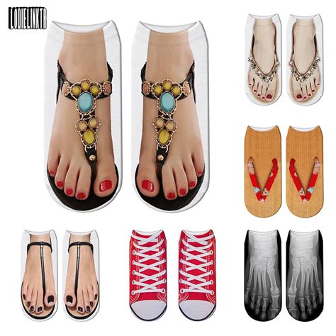 3d Bask L Yaz Kad N Orap Kafatas Kanvas Ayakkab Lar Ayak Flip Flop