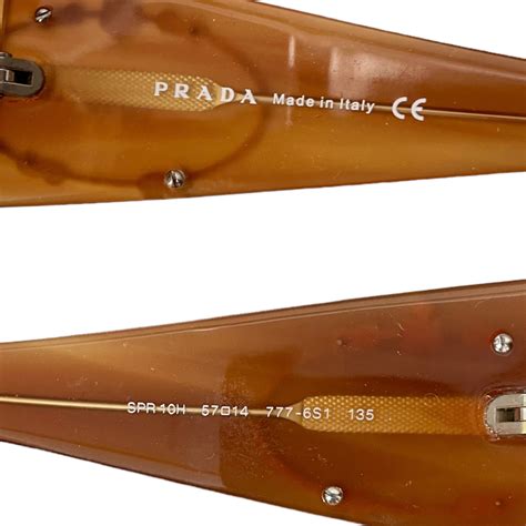 Prada Logo Wraparound Sunglasses In Beige Tan Nitryl
