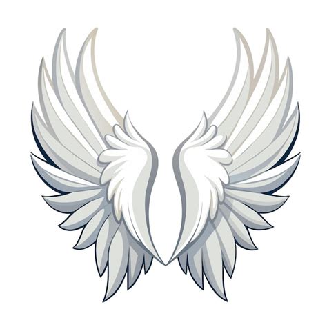 Premium Vector Angle Wings Isolated On White Background