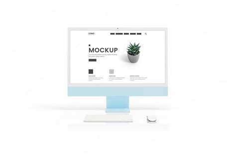 Premium Psd Computer Display Monitor Mockup Front View Isolated